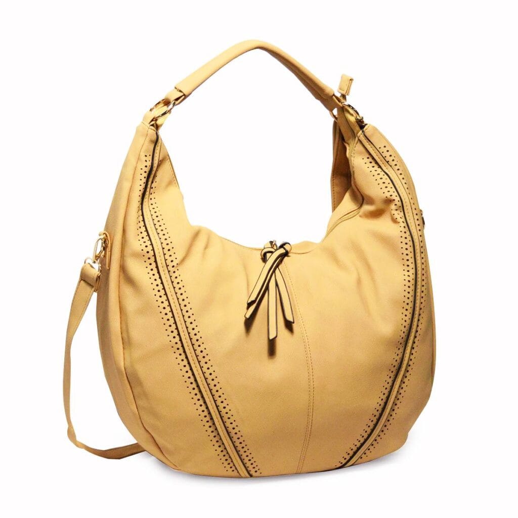 Cartera Oriana tipo bolso grande redondo – La Sorpresa Marroquinería
