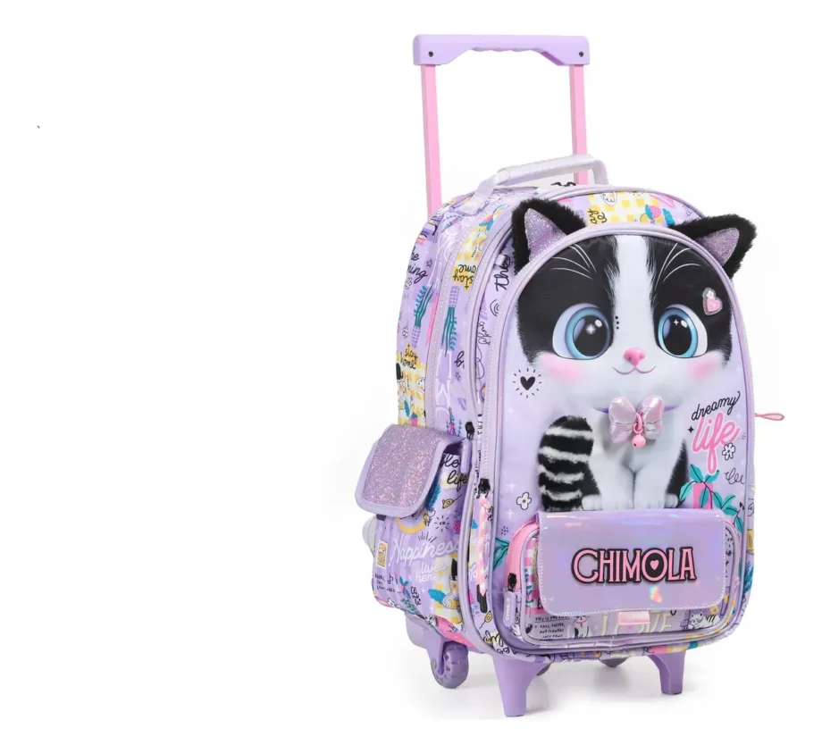 Mochila Chimola c/carro 16″ Personaje Cat. – La Sorpresa Marroquinería